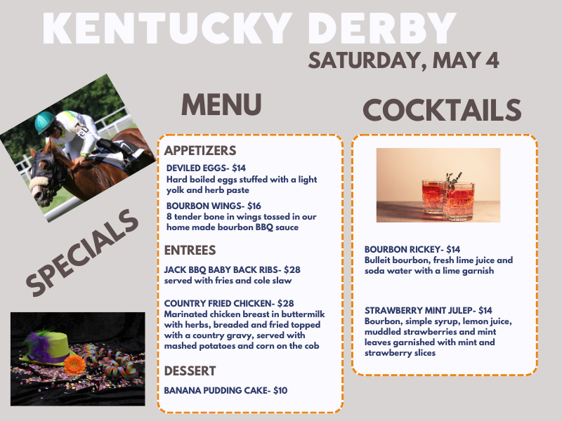 Special Menus | The Cove Restaurant & Marina